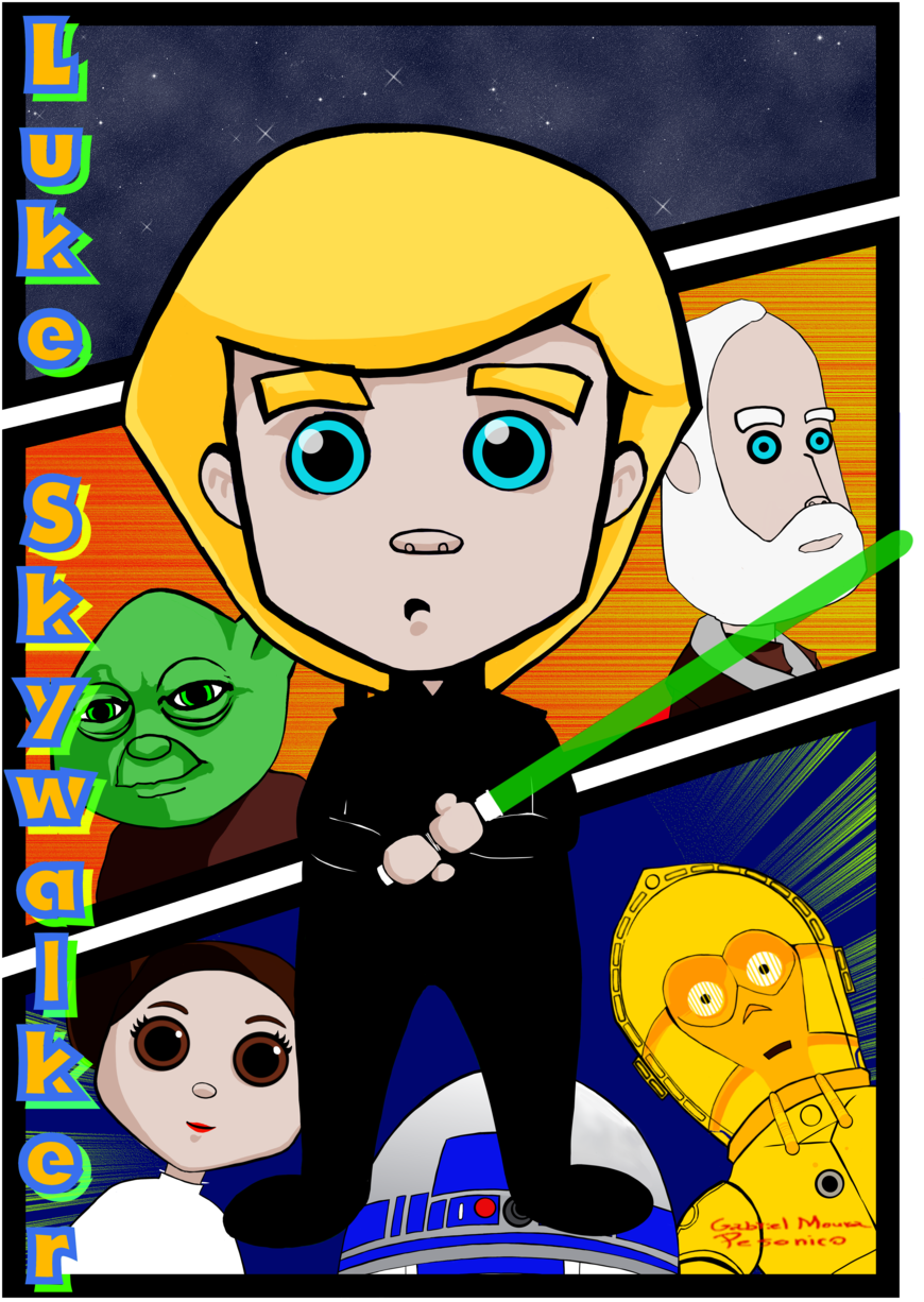 Download Luke Skywalker - Cartoon - ClipartKey