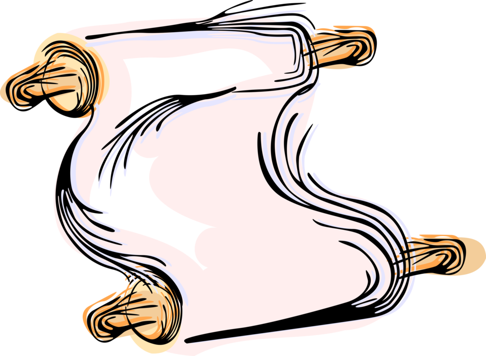 Download Vector Illustration Of Hebrew Sefer Torah Parchment - ClipartKey