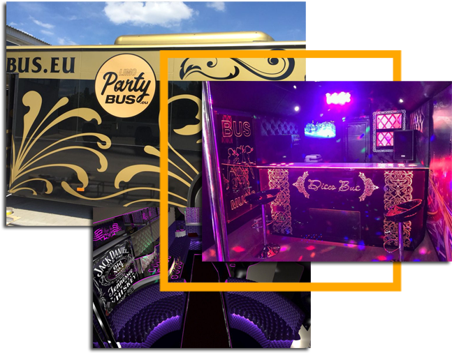 Download Limo Party Bus - Graphic Design - ClipartKey