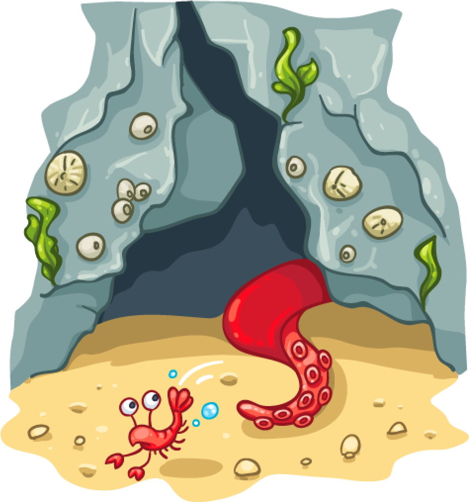 Download Underwater Cave Cartoon - ClipartKey