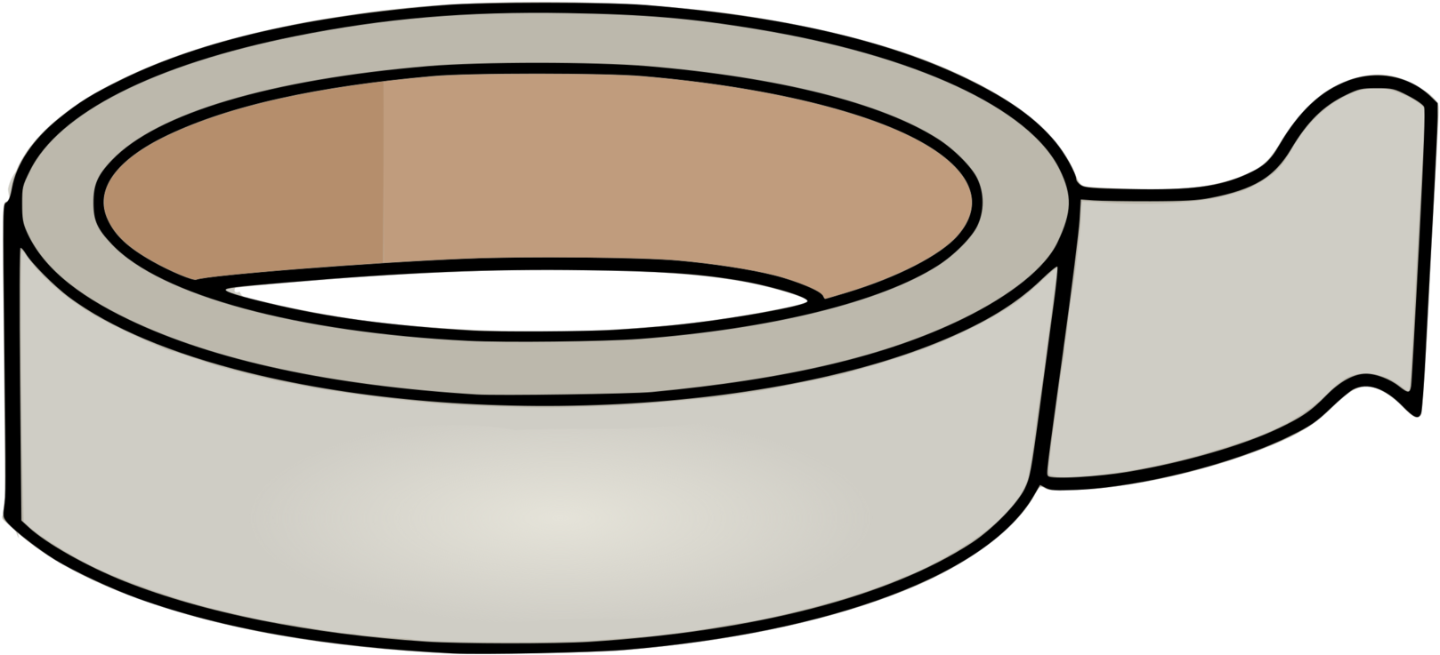 Download Line Art,cylinder,adhesive Tape - Masking Tape Clipart ...