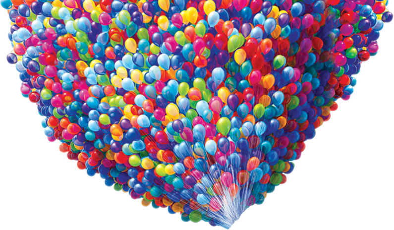Download Transparent Balon Png - Up Movie House Flying - ClipartKey