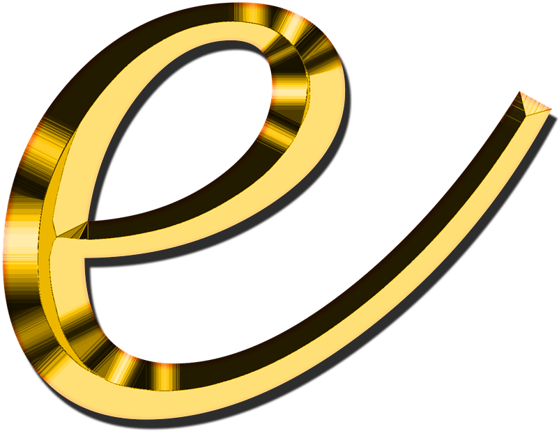 Download Transparent Gold Letter Png - Gold Letter E Png - ClipartKey