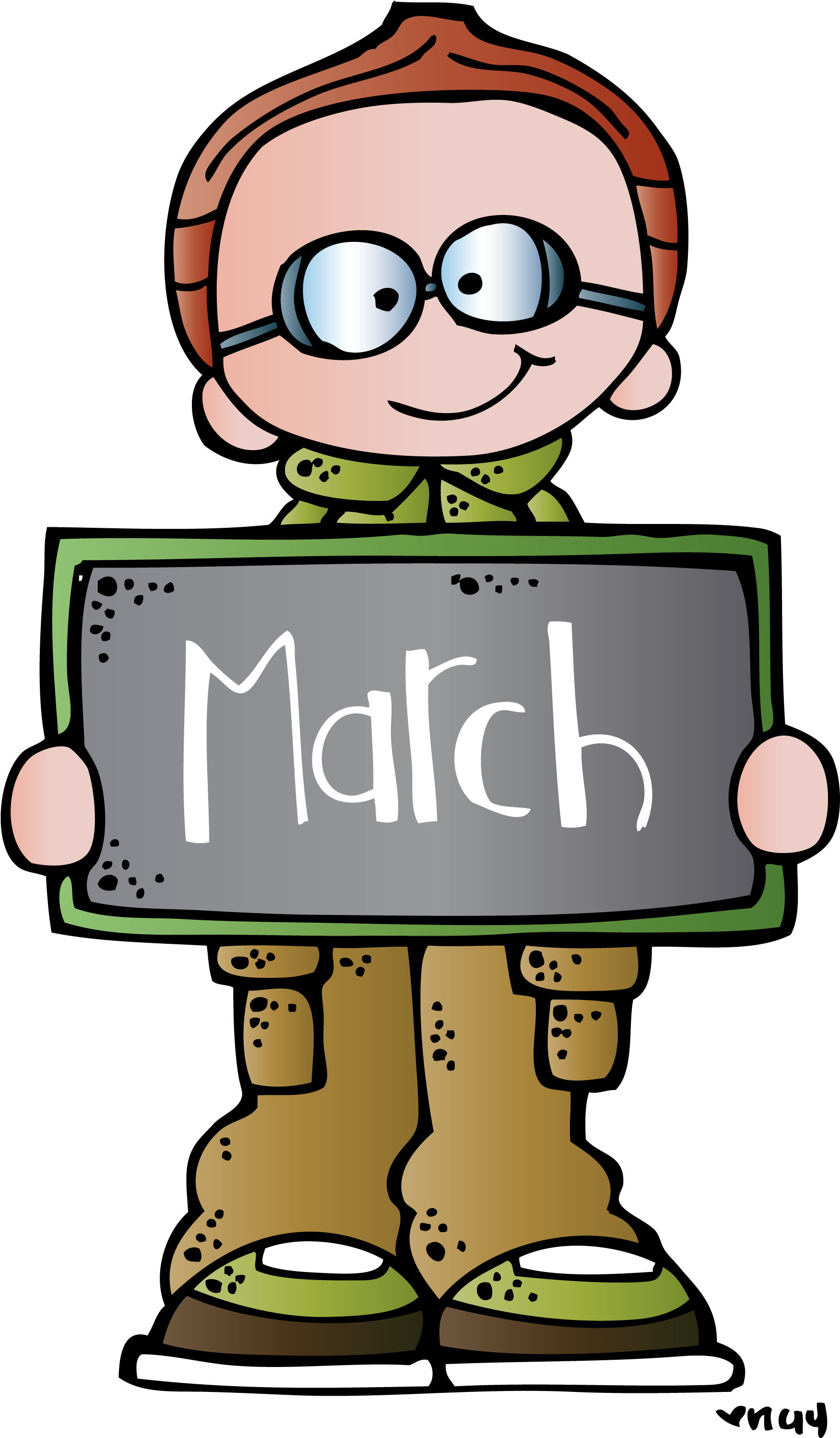 Download March Themes - March Melonheadz Clip Art - ClipartKey