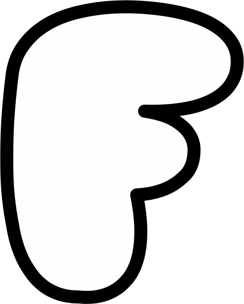 Download Uppercase Bubble Letter F - ClipartKey