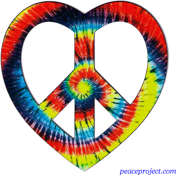 Download Peace Clipart Tie Dye - Tie Dye Heart Peace Sign - ClipartKey