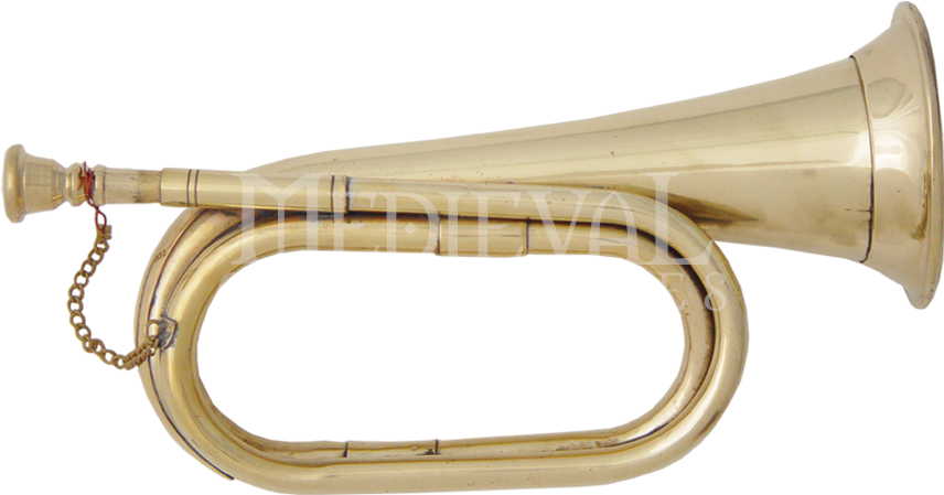Download Clip Art Brass Bugle On From - Wind Instrument During Medieval ...