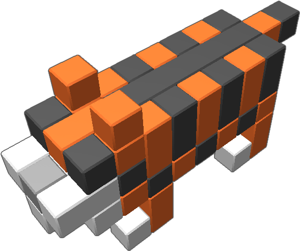 Download Toucan Clipart Realistic Transparent - Qixels Tiger Template ...