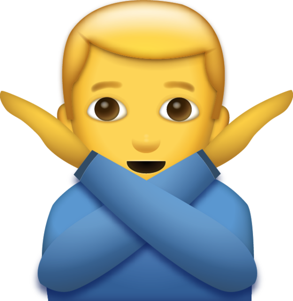 Download Man Saying No Emoji [free Download Iphone Emojis] - Man Saying ...