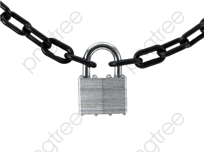 Download Chain Png Lock - Lock And Chain Drawing - ClipartKey