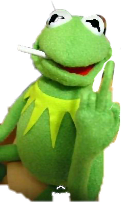 Download #kermit #frog #muppet #muppets - Kermit The Frog Middle Finger ...