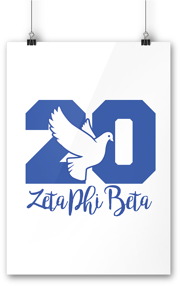 Download Dove Clipart Zeta Phi Beta - Zeta Phi Beta Line Anniversary ...