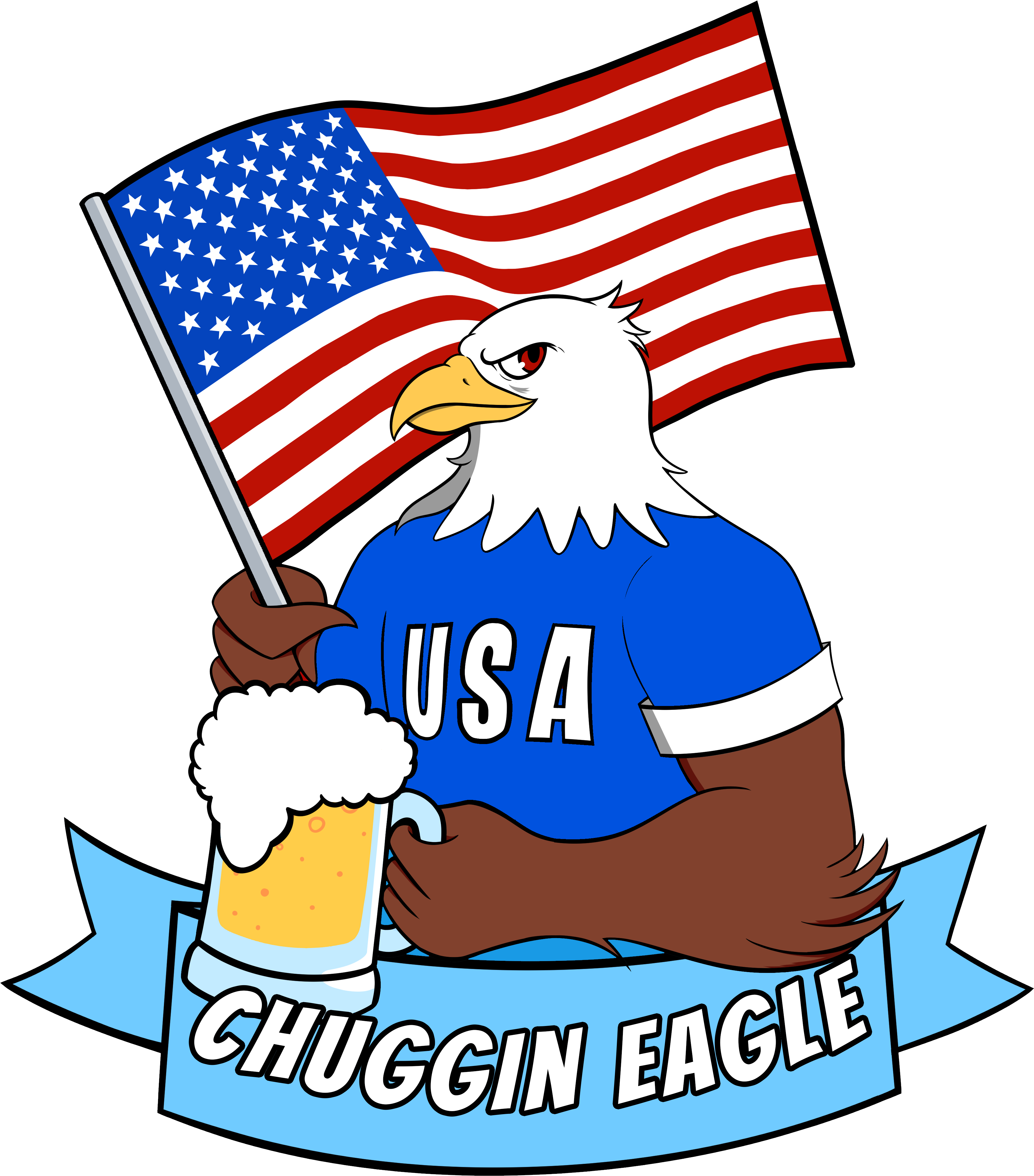 Download Eagle With Flag Clip Art - ClipartKey