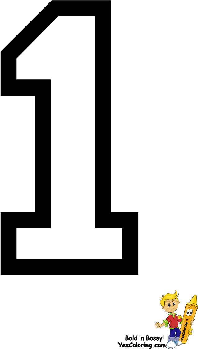 Download Number 1 Latest Outline Clipart Free Inside Combination - Bold ...