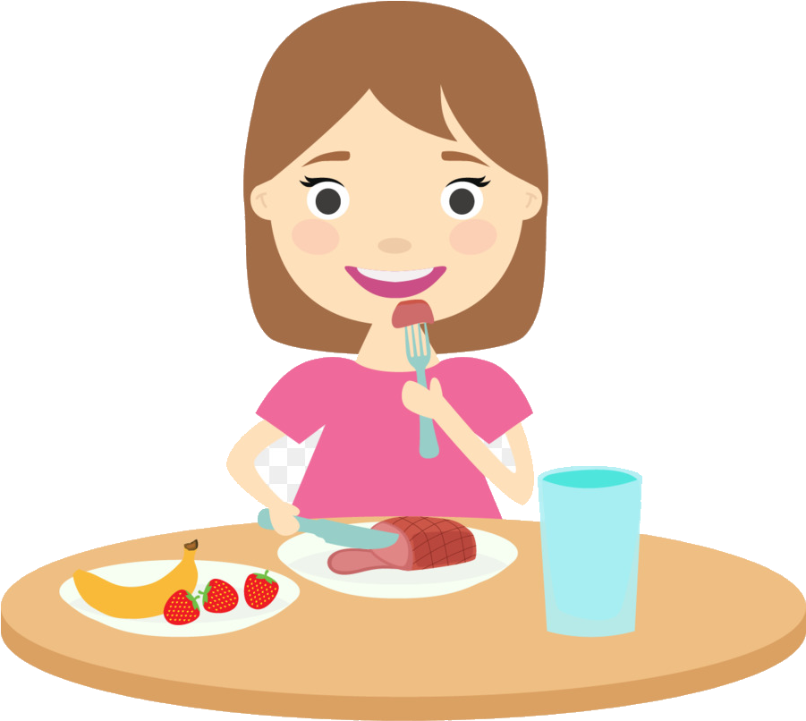 Download Healthy Food Kids Eating Clipart Transparent Png - Eating ...