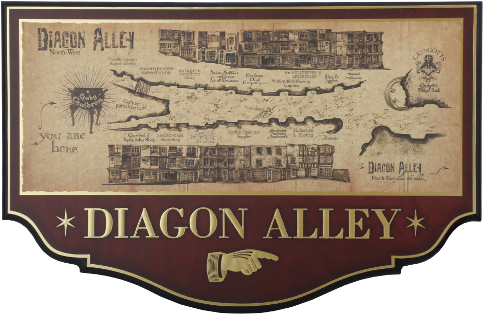 Download Transparent Diagon Alley Png - Diagon Alley Sign Uk - ClipartKey
