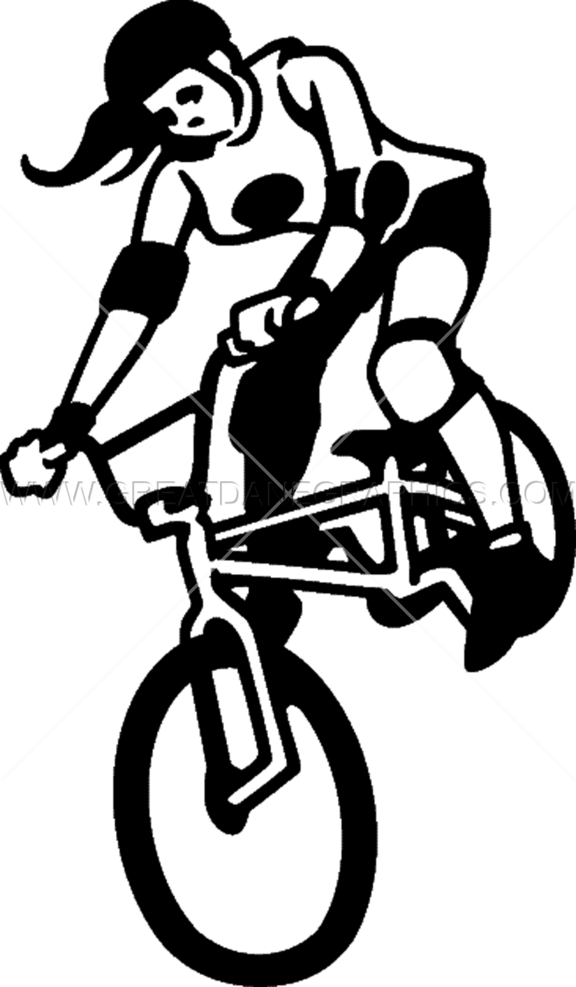 Download Bmx Rider Png - Girl Bmx Rider Silhouette - ClipartKey
