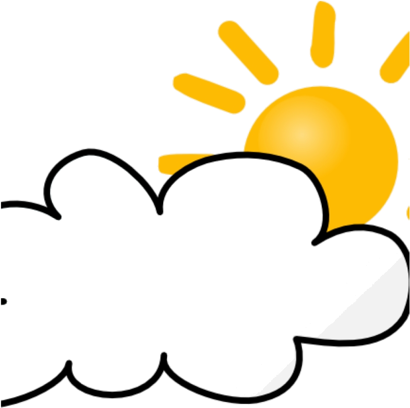 Download Partly Cloudy Clipart Black And Transparent Png - Cloud ...