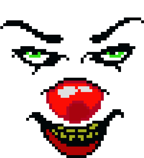 Download Pennywise Pixel Art Grid - ClipartKey