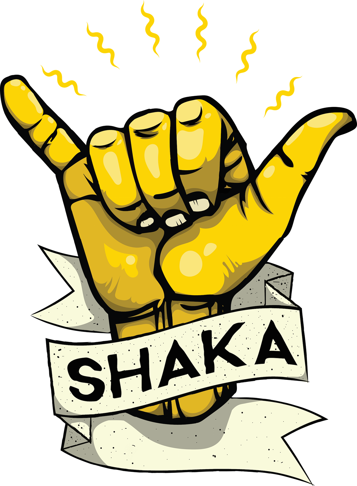 Download Blue Shaka Sticker - ClipartKey