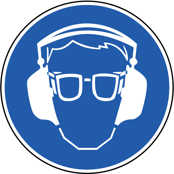 Download Wear Eye And Ear - Eye And Ear Protection Sign - ClipartKey