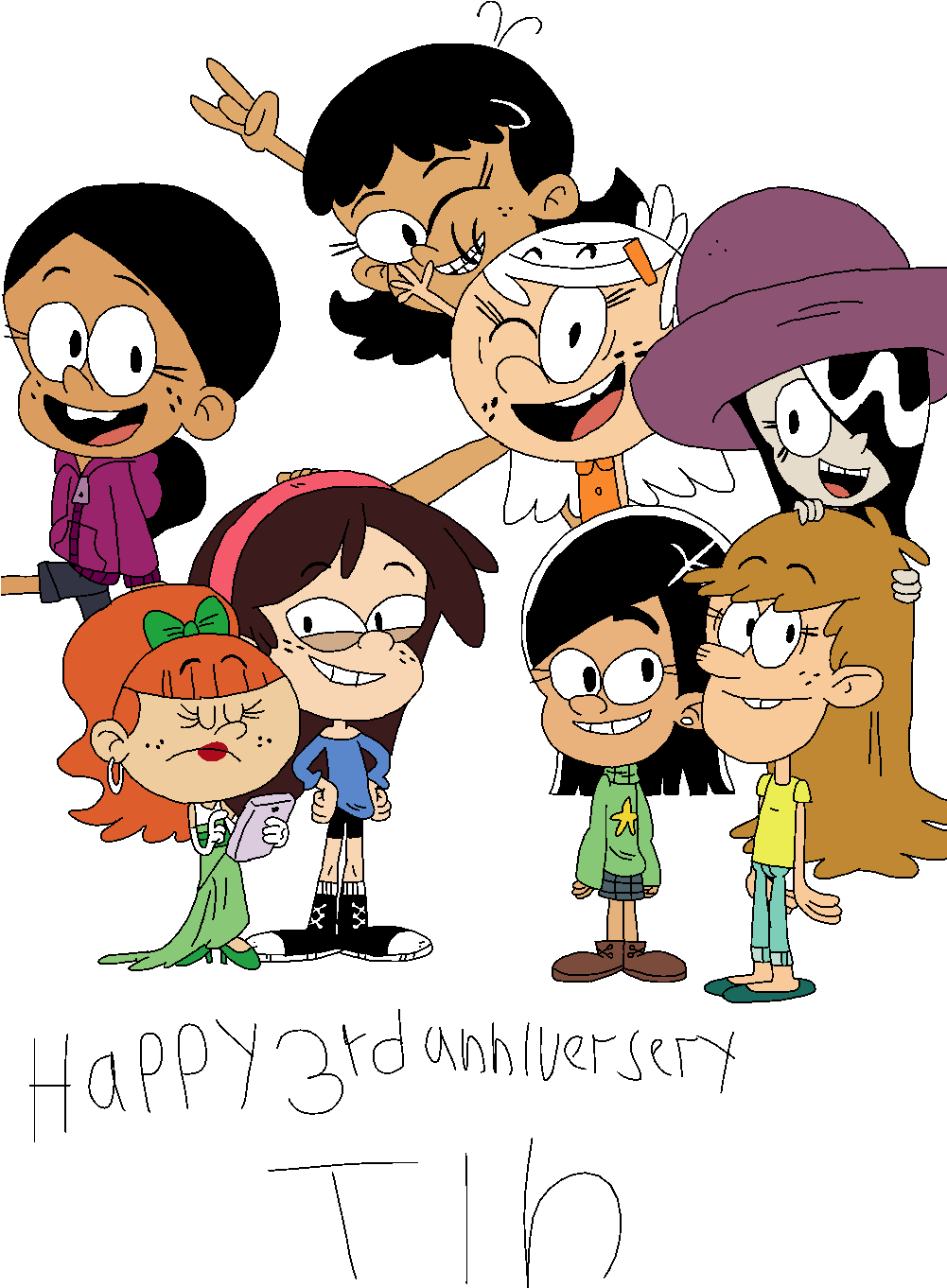 Download Happy 3rd Anniversary Tlh - Cartoon - ClipartKey