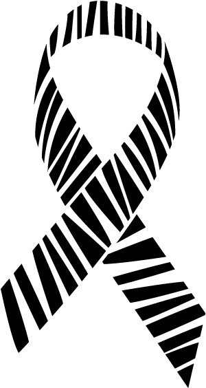 Download Zebra Print Rare Cancers Ribbon - Zebra Print Cancer Ribbon ...