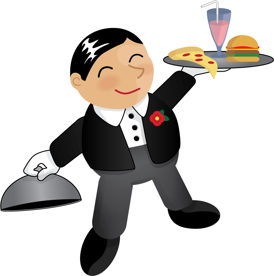 Download Butler Illustration - Clip Art - ClipartKey