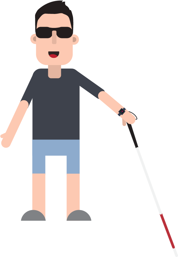 Download Blind Person Cartoon Transparent - ClipartKey