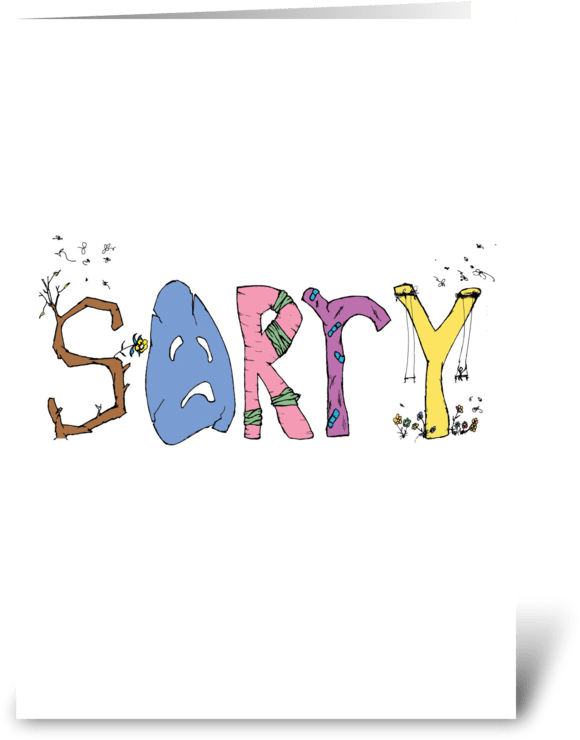 Download Sorry Greeting Card - Illustration - ClipartKey