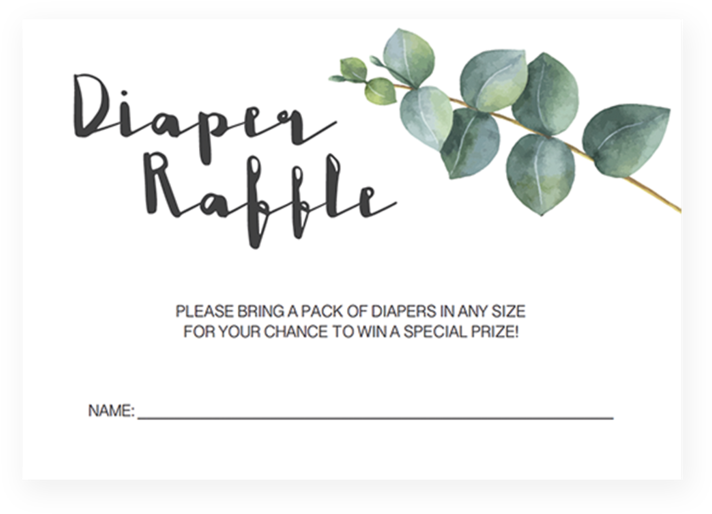 Download Clip Art Diaper Raffle Cards - Calligraphy - ClipartKey