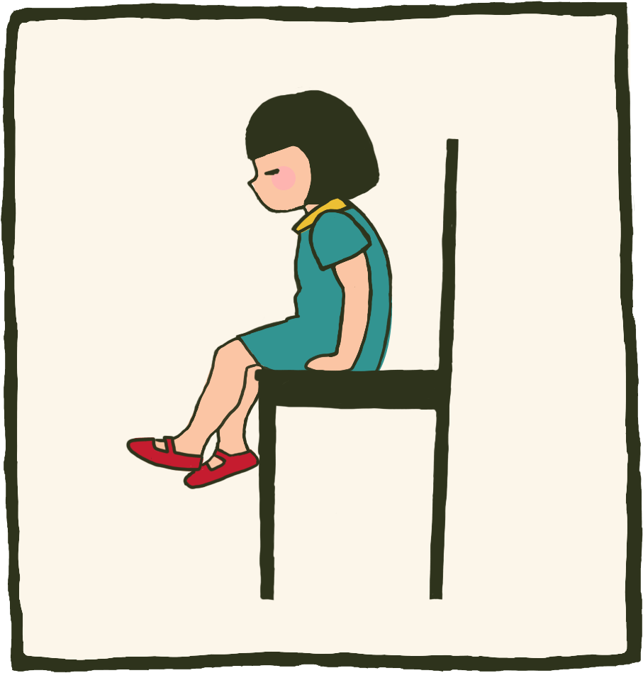 Download # - Sitting On Uncomfortable Chair Cartoon - ClipartKey