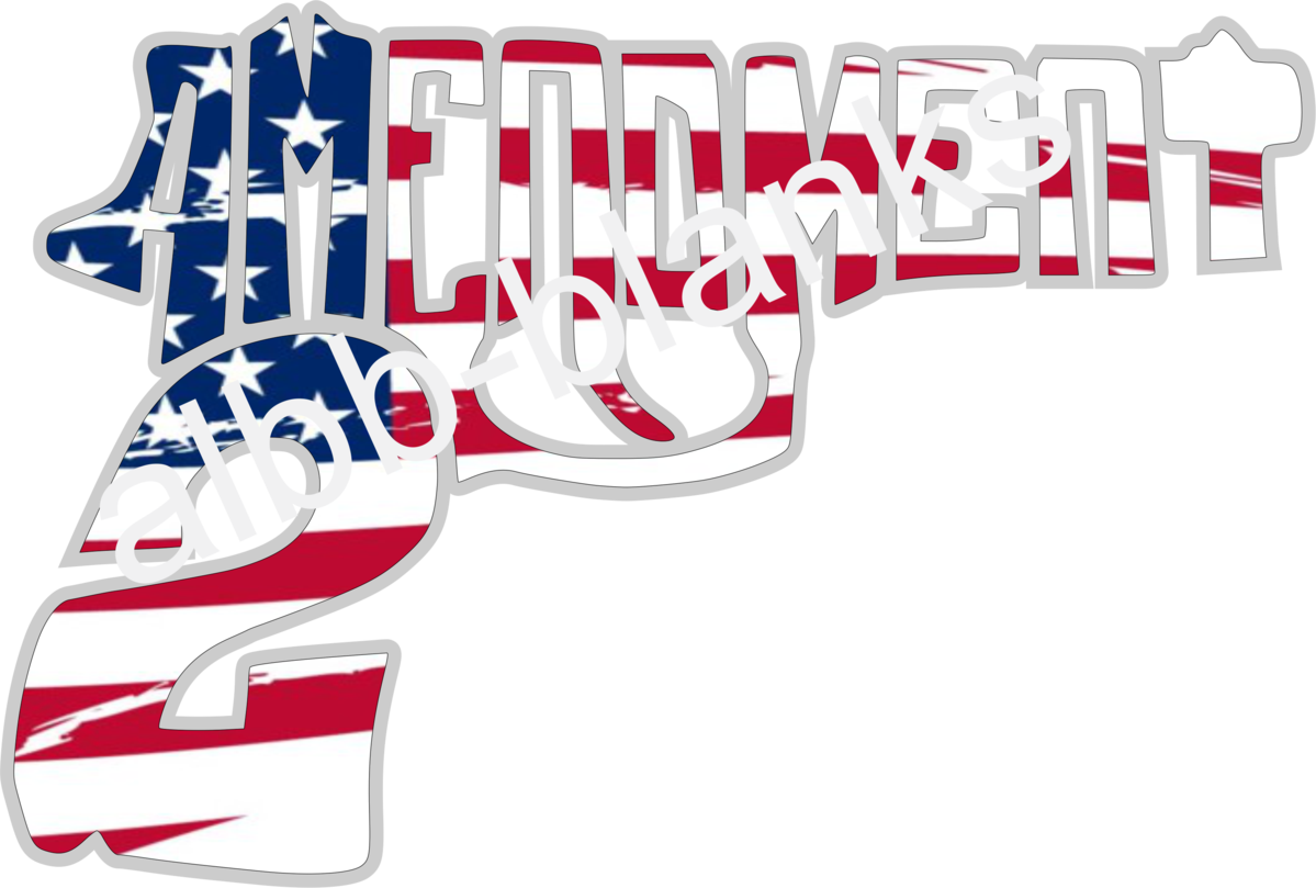 Download Second Amendment In Gun Shape - ClipartKey