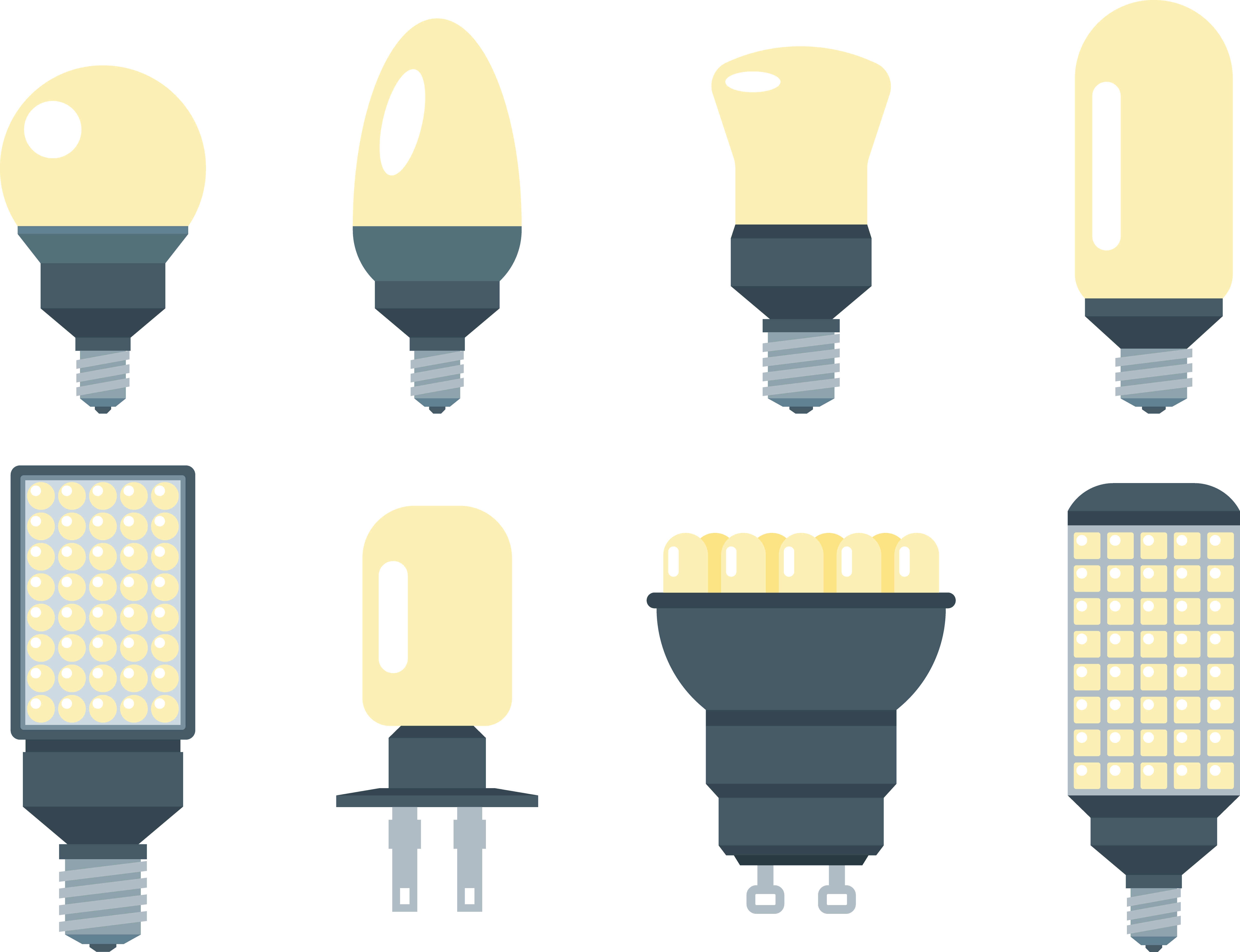 Download Clip Art Lamp Cartoon - Led Light Bulb Animated - ClipartKey