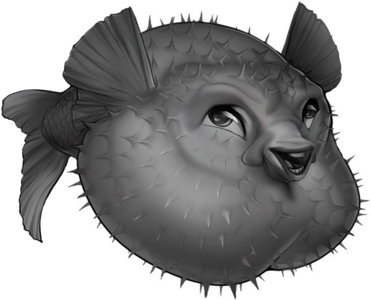 Download Transparent Puffer Fish Png - Pufferfish Png - ClipartKey