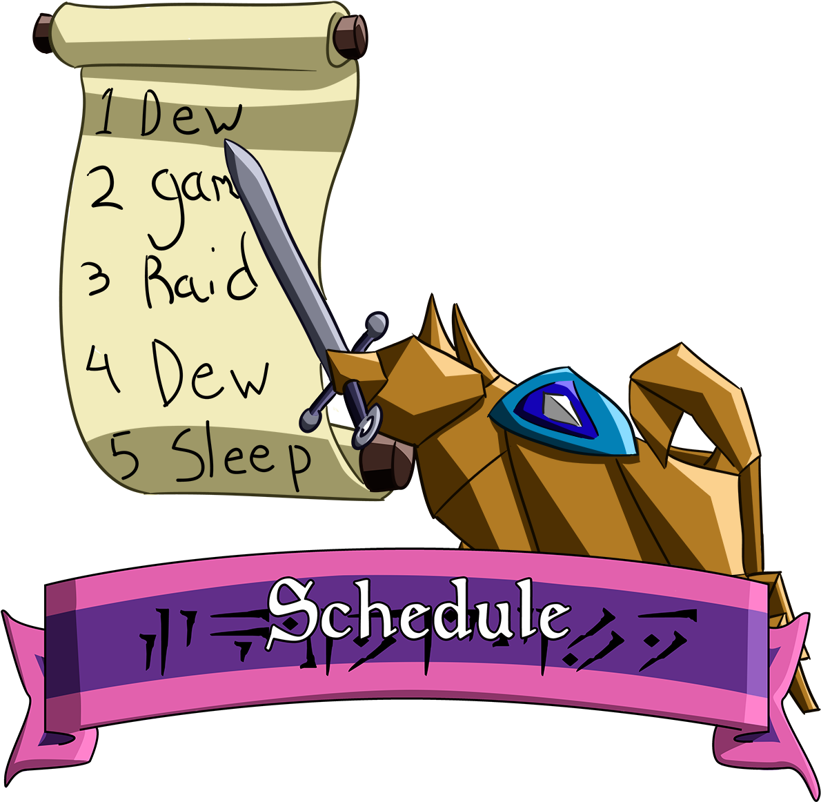 Download Schedule Banner - Cartoon - ClipartKey