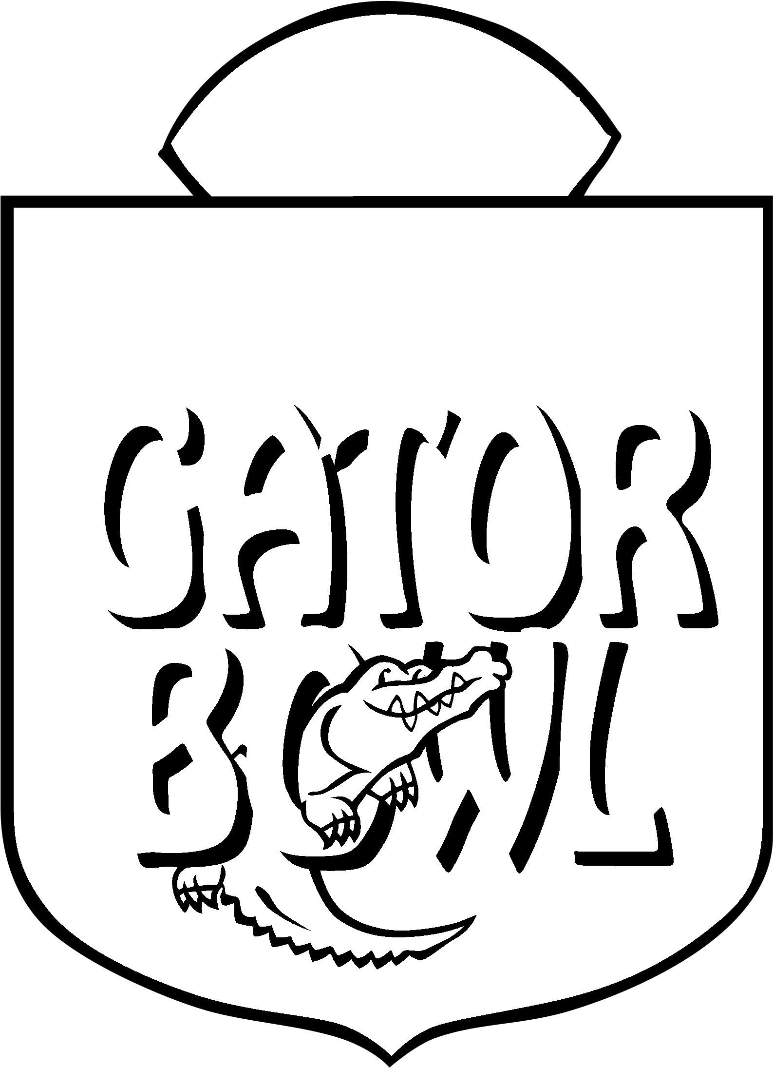 Download Gator Bowl Logo Black And White - ClipartKey