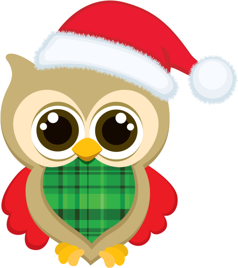 Download Christmas Owl Clip Art - Christmas Clipart Owl - ClipartKey