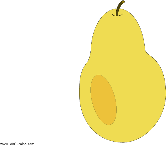 Download Pear Clipart Coloring - Seedless Fruit - ClipartKey