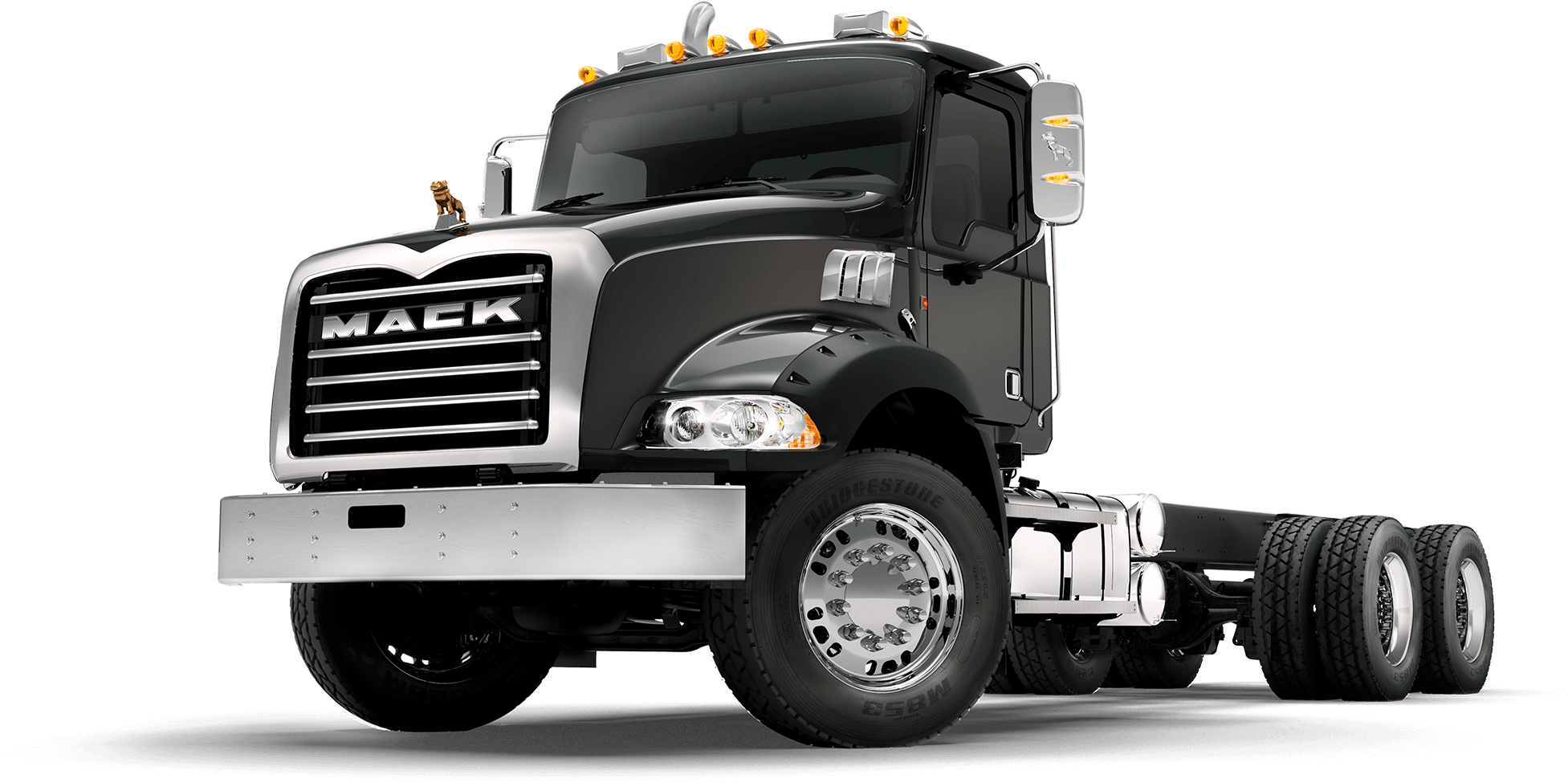 Download Transparent White Truck Png - Mack Truck Granit - ClipartKey