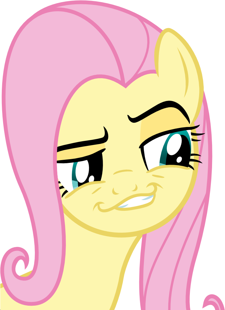 Download Transparent Doomguy Face Png - Mlp Fluttershy Smirk - ClipartKey