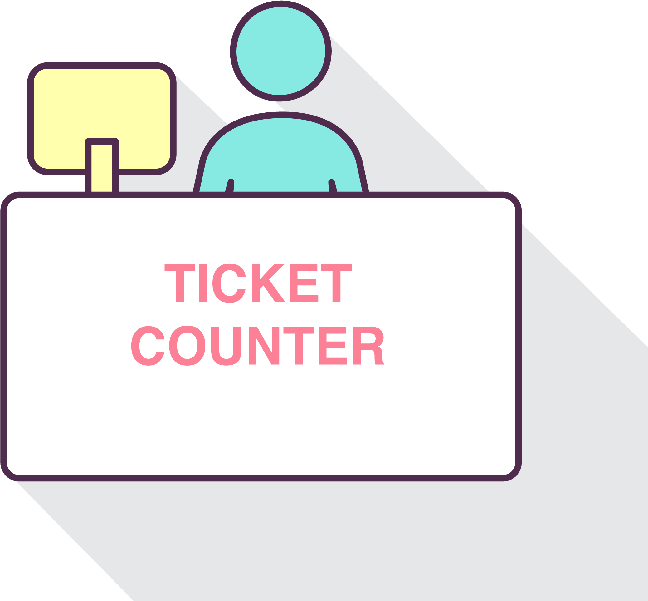 Download Transparent Ticket Counter Clipart - Tickets - ClipartKey
