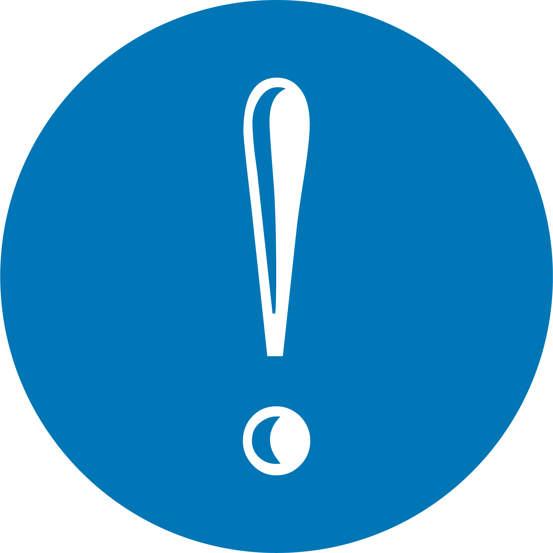 Download Exclamation Mark In A Blue Circle - Placa De Transito Proibido ...