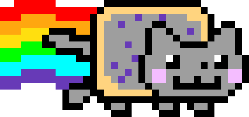 Download Nyan Cat Youtube Clip Art - Nyan Cat Pixel Art - ClipartKey