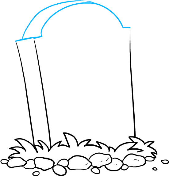 Download Tombstone Drawing Clip Art And How To Draw A - Draw A Easy ...