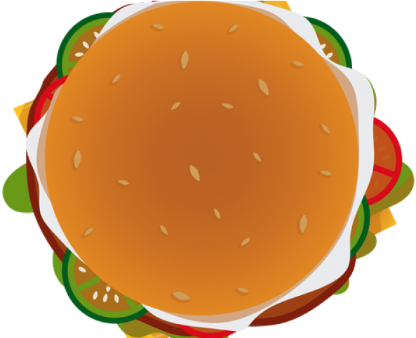 Download Burger Top View Vector Png - ClipartKey