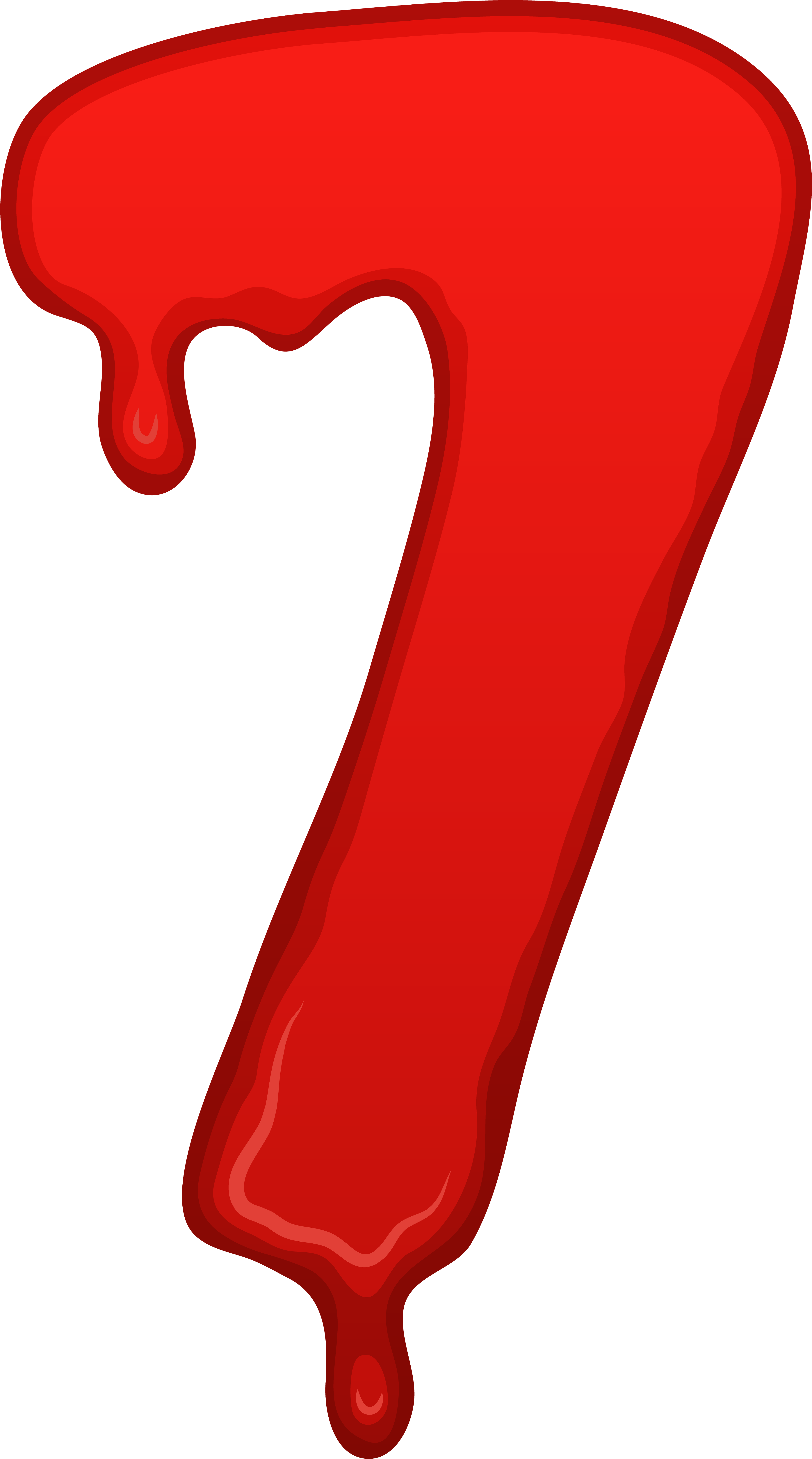 Download Bloody Numbers Png - Bloody Number 7 Png - ClipartKey