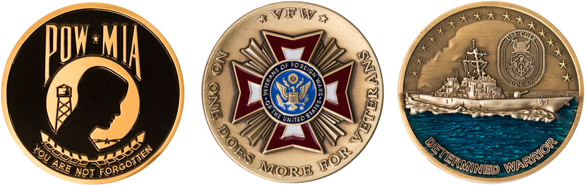 Download Vfw Vanguard Array - Vfw Pow Mia Challenge Coin - ClipartKey