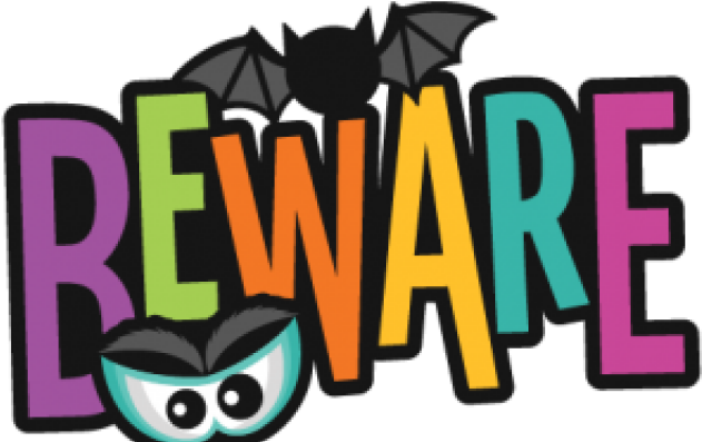 Download Beware Cliparts - Halloween Title Miss Kate's Cuttables ...