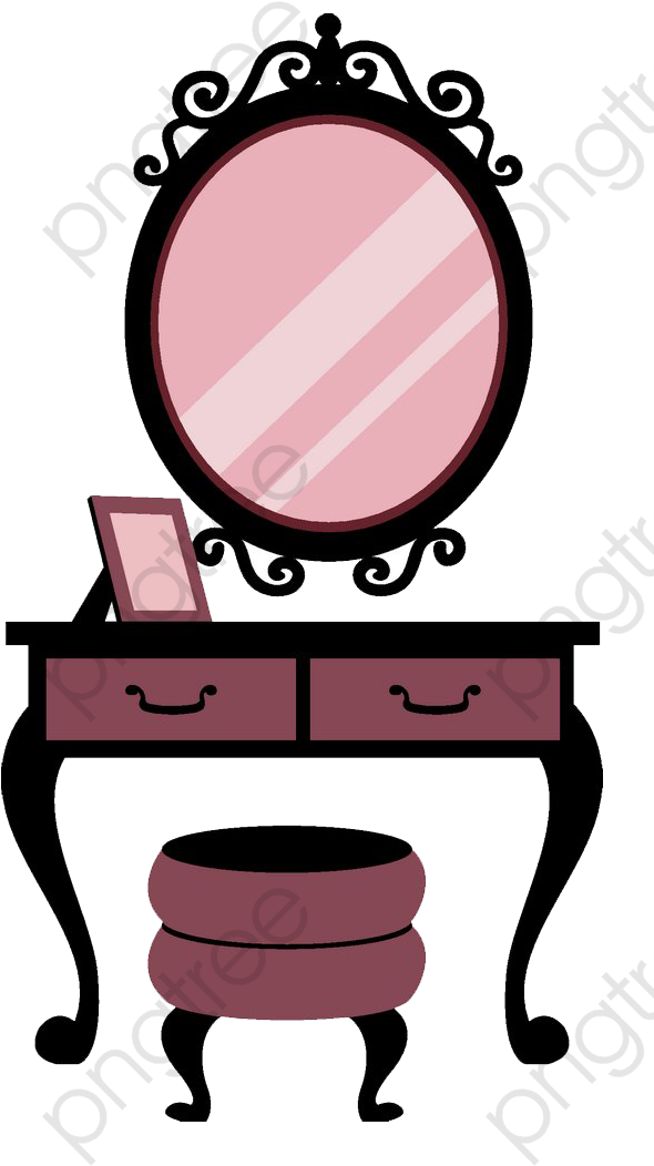 Download Cartoon Vanity Mirror, Cartoon Clipart, Dressing Table ...